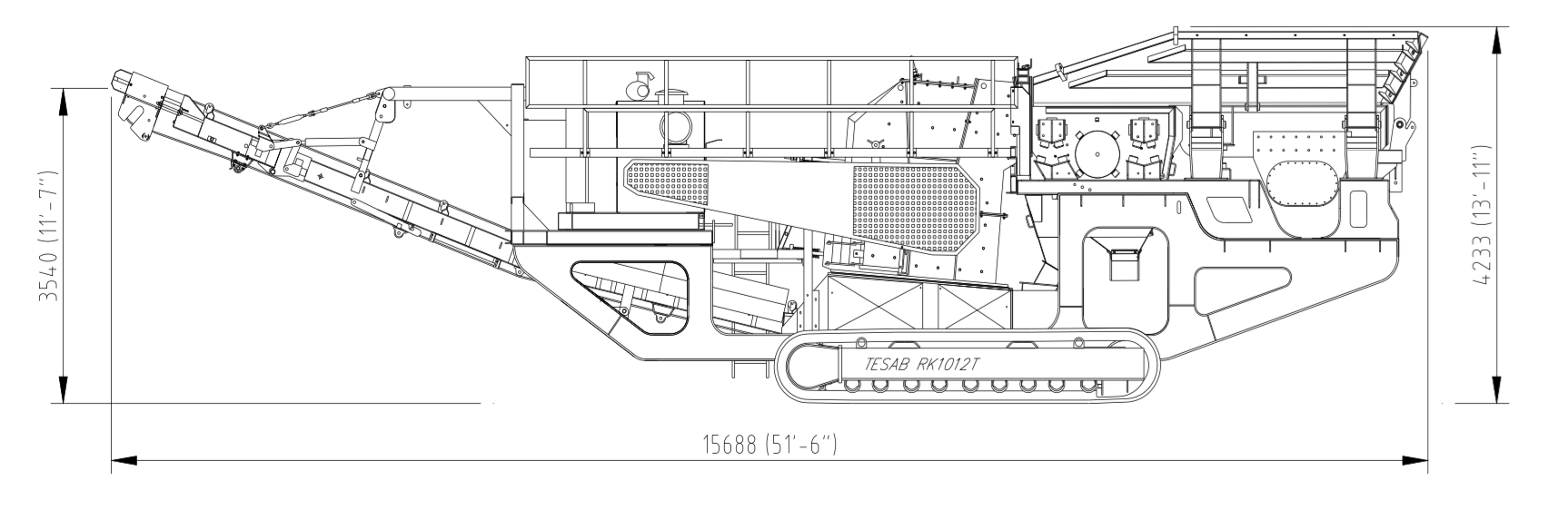 Trituradora móvil de Impacto Tesab 1012T – 1012TS – DISMET